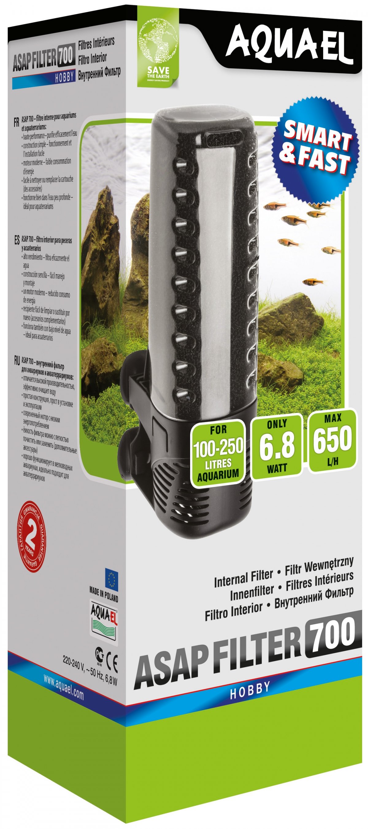 Aquael ASAP 700 filter - Akvariefilter - AkvarieButikken ApS